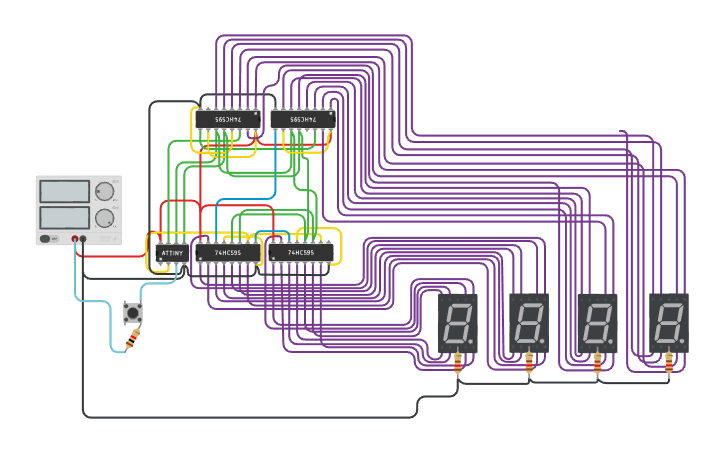 Circuit design 74HC595 7 Segment Display Controller Educational Schema ...