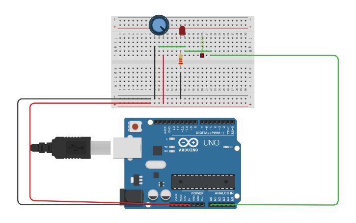 Circuit design Using map() function - Tinkercad Circuit design Using map() function - Tinkercad