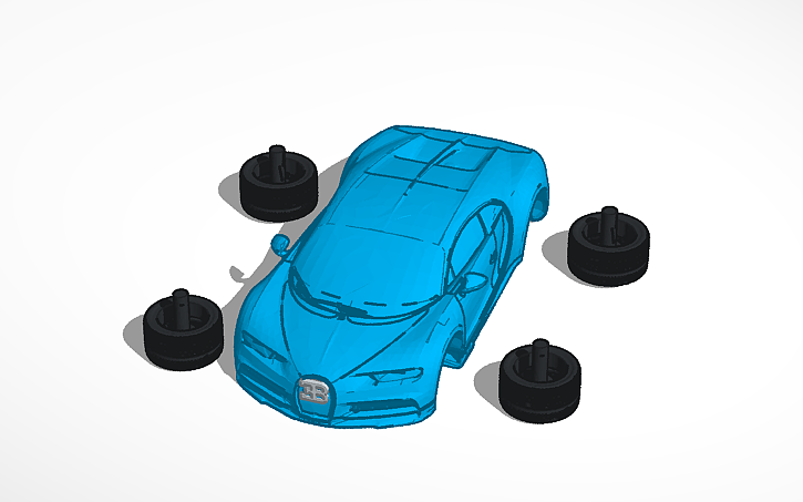 3D design Bugatti Chiron - Tinkercad