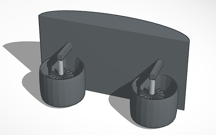 3D design hydro dam - Tinkercad