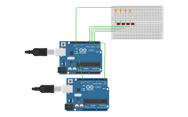 Circuit design Serial Communication - Tinkercad