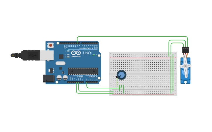 Circuit Design Servo Tinkercad