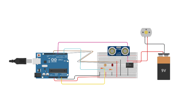Circuit design Project Motor | Tinkercad