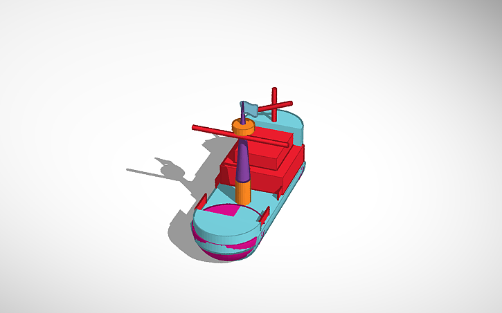 3D design Tinkercad Boat - Tinkercad