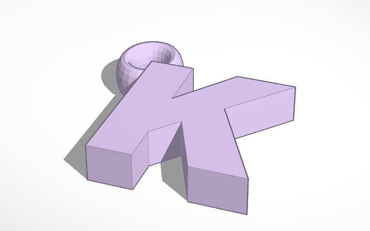 3D design letter keychain - Tinkercad