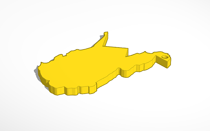 3D design Wv keychain - Tinkercad