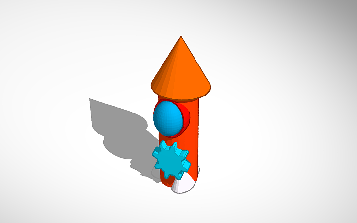 3D design beginner rocket | Tinkercad