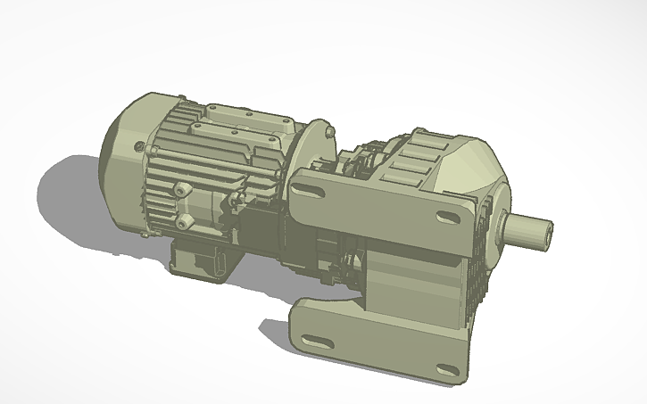 3D design Gear Motor - Foot mount - Tinkercad