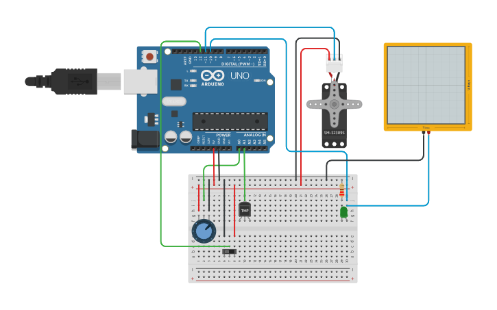 Circuit Design Copy Of Actuator With Arduino Tinkercad