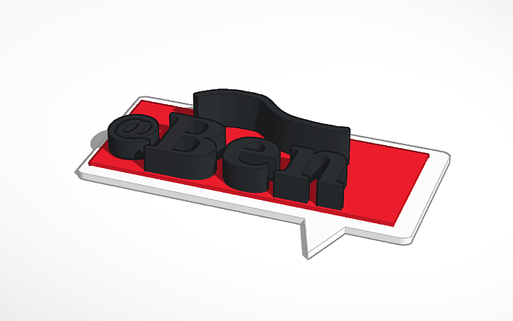 3D design Ben Name Tag | Tinkercad