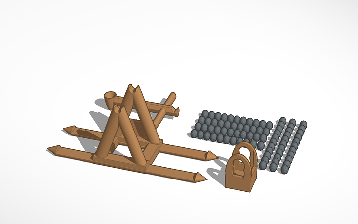 3D design Trebuchet - Tinkercad