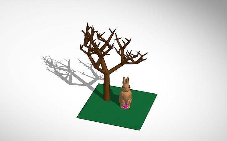 3D design Easter Bunny - Tinkercad