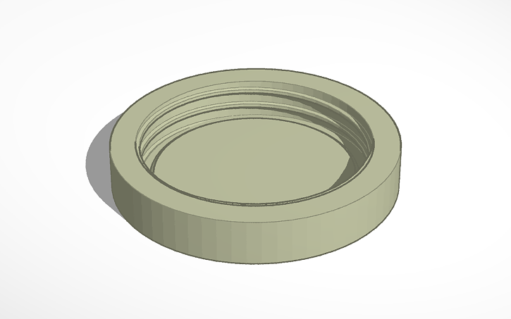 3D design Mason Jar Lid Sealed - Tinkercad