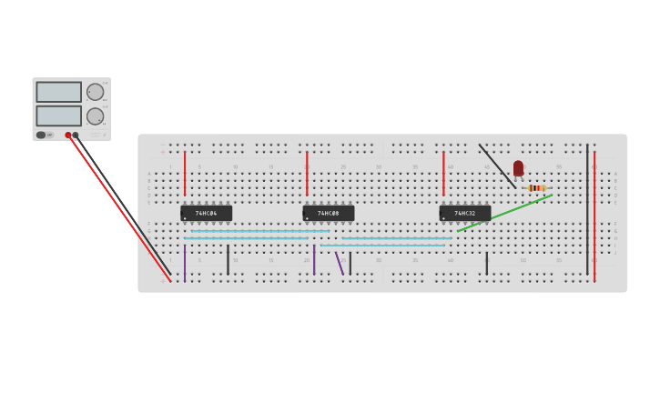 Circuit design 2 to 1 Multiplexer - Tinkercad