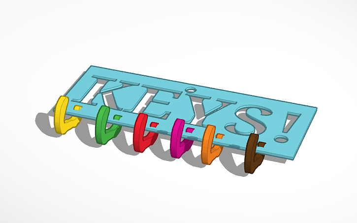 3D design keys - Tinkercad