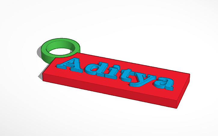 3D design KEY CHAIN - Tinkercad