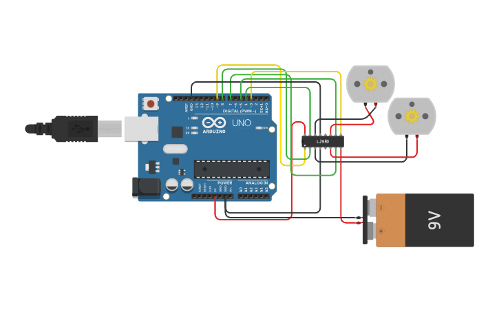Circuit Design Ym I Motor Control Through Serial Control Tinkercad
