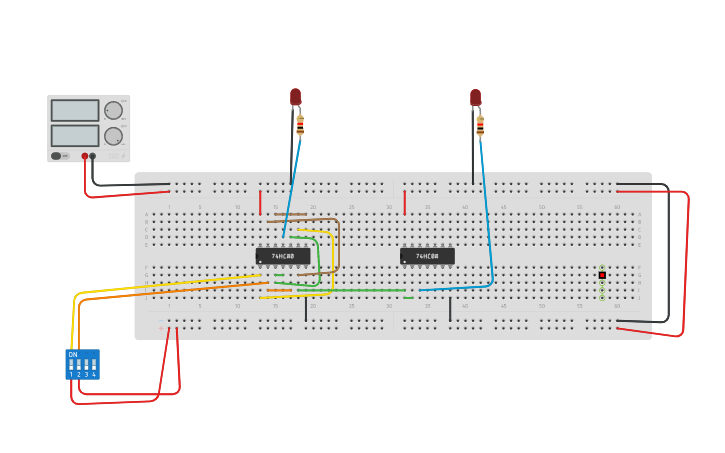Circuit design Half Subtractor Using Universal Gate | Tinkercad