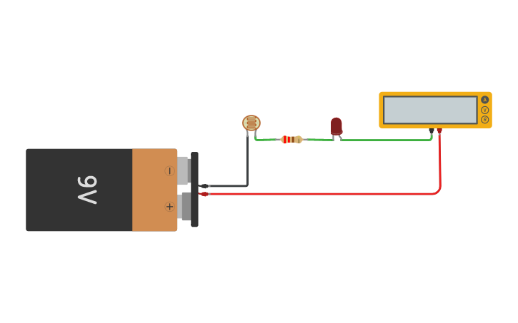 Circuit design LDR-LED - Tinkercad