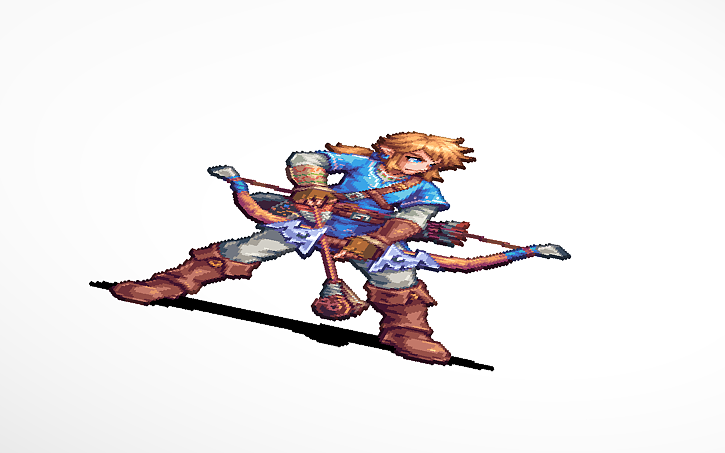 3D design LINK BOTW PIXEL ART | Tinkercad