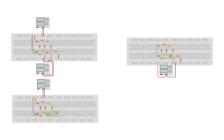 Circuit design Circuitos DC | Tinkercad