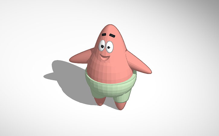 3D design patrick(뚱이) - Tinkercad