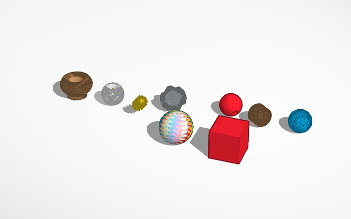 3D design Assorted Throw Objects - Tinkercad