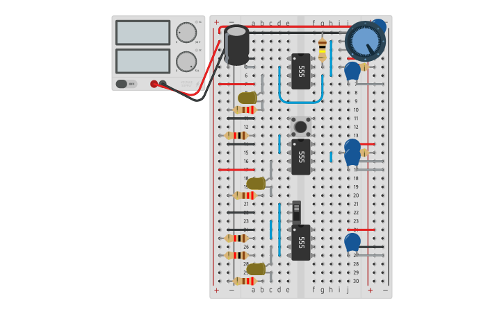 Circuit design Ben Eater's 8bit computer clock part 3 - Tinkercad