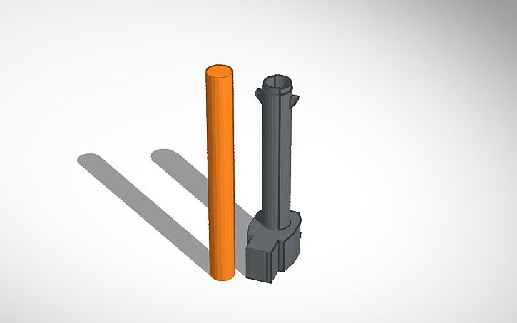3d Design Nerf Barrel Extention Tinkercad