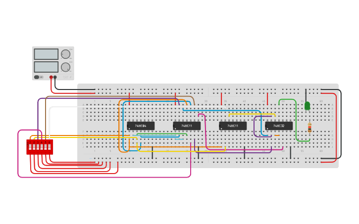 Circuit design 4x1 Multiplexer - Tinkercad