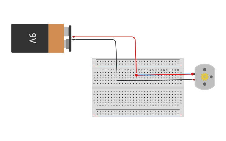 Circuit design DC Motor | Tinkercad