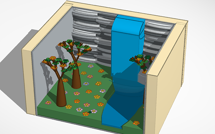 3D design spring Seasonal Diorama cms - Tinkercad