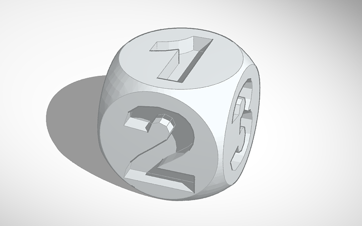 3D design dice - Tinkercad