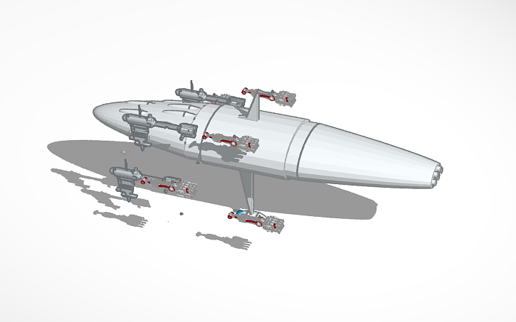 3D design Scarif rebel fleet - Tinkercad
