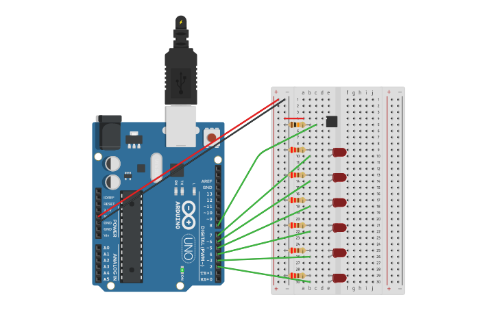 Circuit design Digital Hourglass - Tinkercad