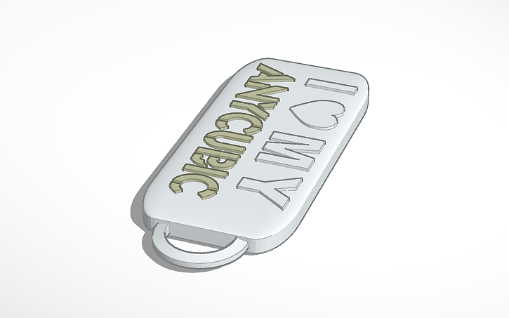 3D design Anycubic Key Chain - Tinkercad