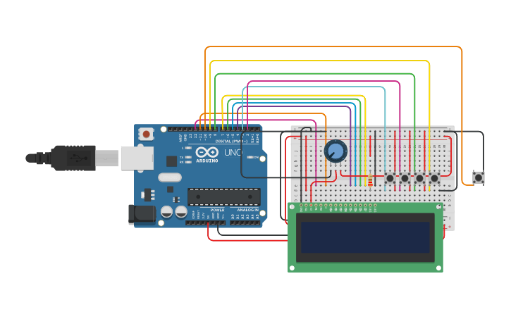 Circuit design Voting Machine - Tinkercad