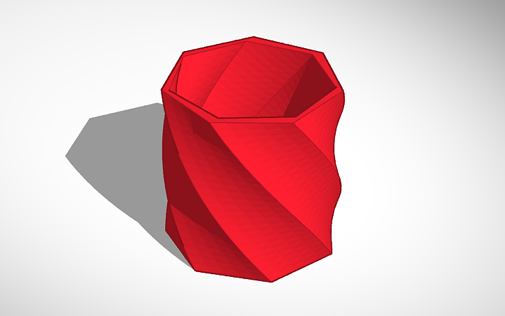 3D design Flower pot - Tinkercad