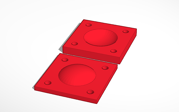 3D design 2"x2" Interlocking Feet - Tinkercad