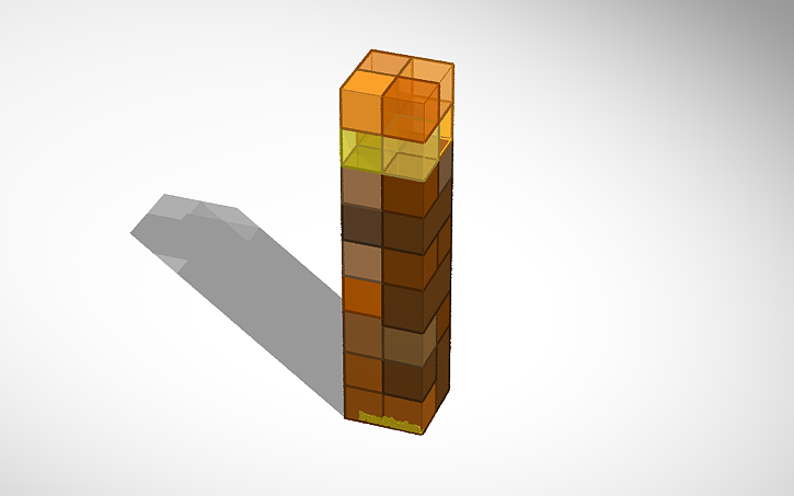 3D design Minecraft Torch. - Tinkercad