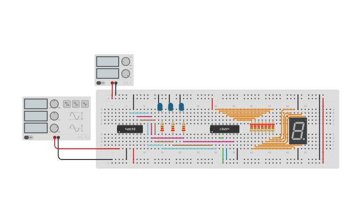Circuit Design 3 Bit Binary Counter Tinkercad