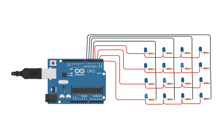 Circuit Design Led Square Tinkercad