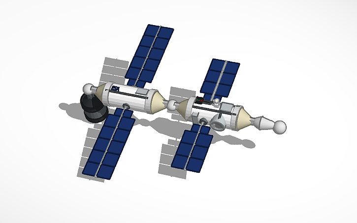 3D design Lunar orbital space station - Tinkercad