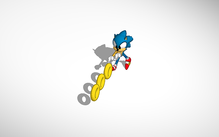 3D design classic sonic mania running - Tinkercad