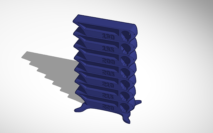 3D design Heat Tower PLA 190-220 - Tinkercad