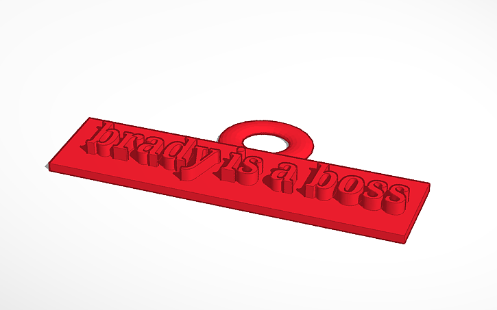 3D design key chain - Tinkercad