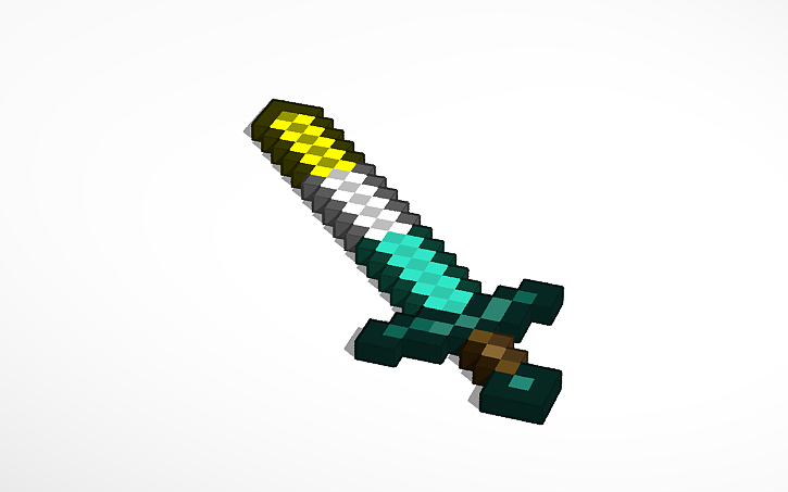 3D design Blursed Minecraft Sword | Tinkercad