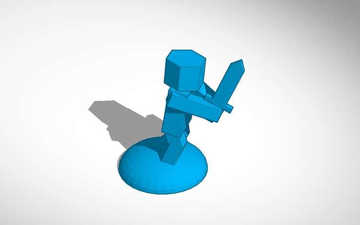 3D design Low Poly mini-swordsman (Heavy Kendo Pose) - Tinkercad