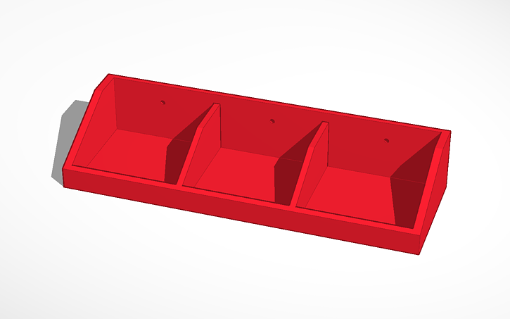 3D design PegBoard - Tray No Label - Tinkercad