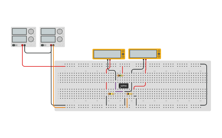 Circuit design Prova 2 Parametri operazionali - Tinkercad
